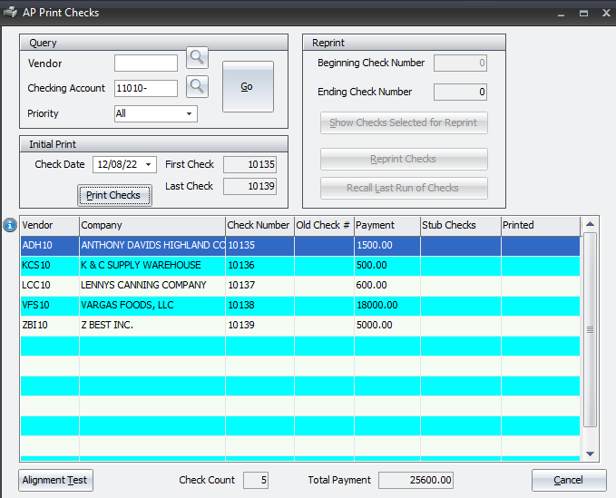 entrée.AP - Accounts Payable