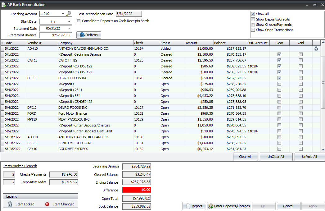 entrée.AP - Accounts Payable